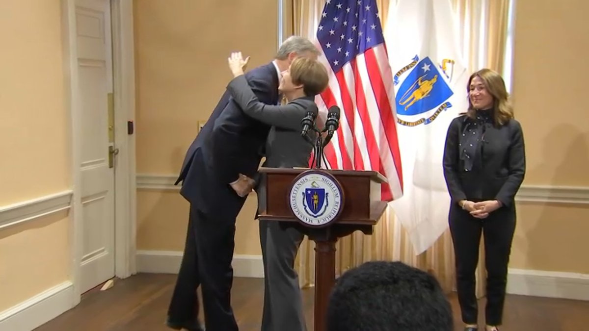 After Being Elected Governor, Healey Meets With Baker to Mark ...