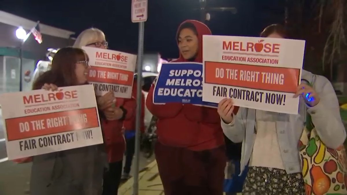 Melrose MA Teachers Rally for New Contract – NBC Boston