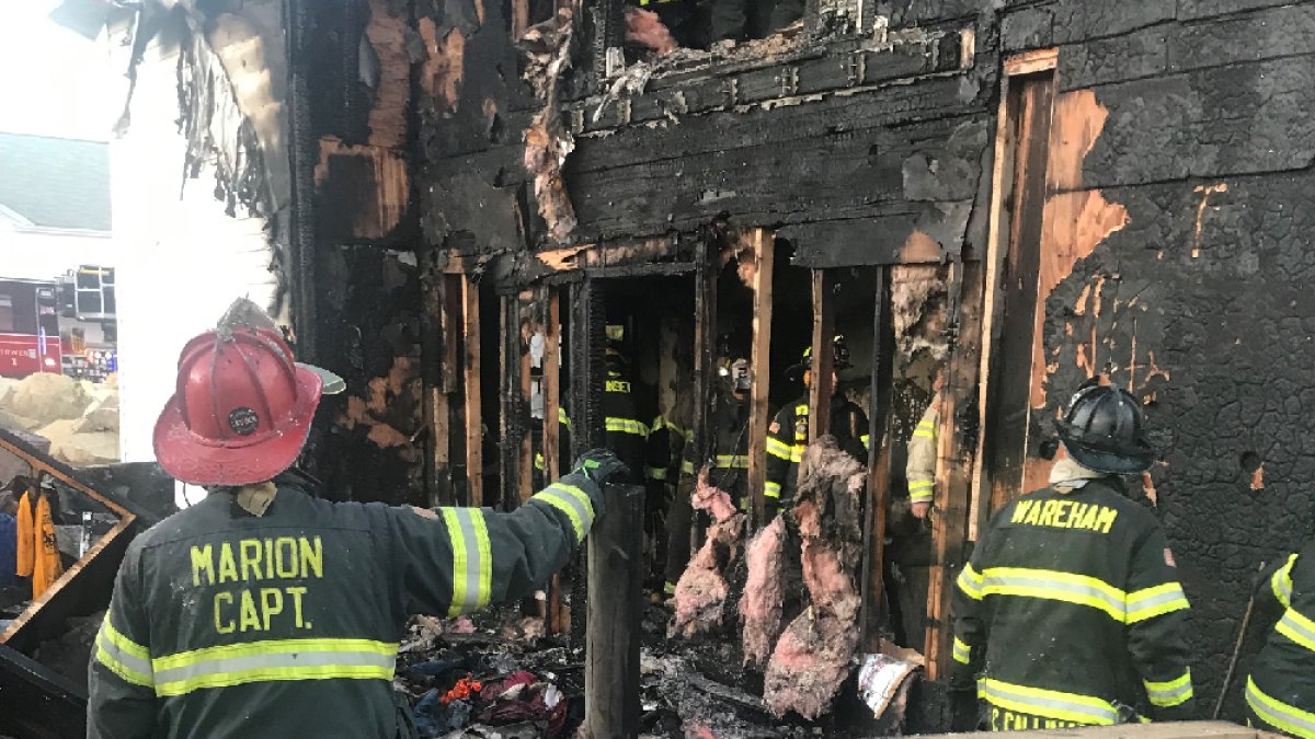 1 Firefighter, 1 Resident Taken to Hospital After Fire Ravages Wareham ...