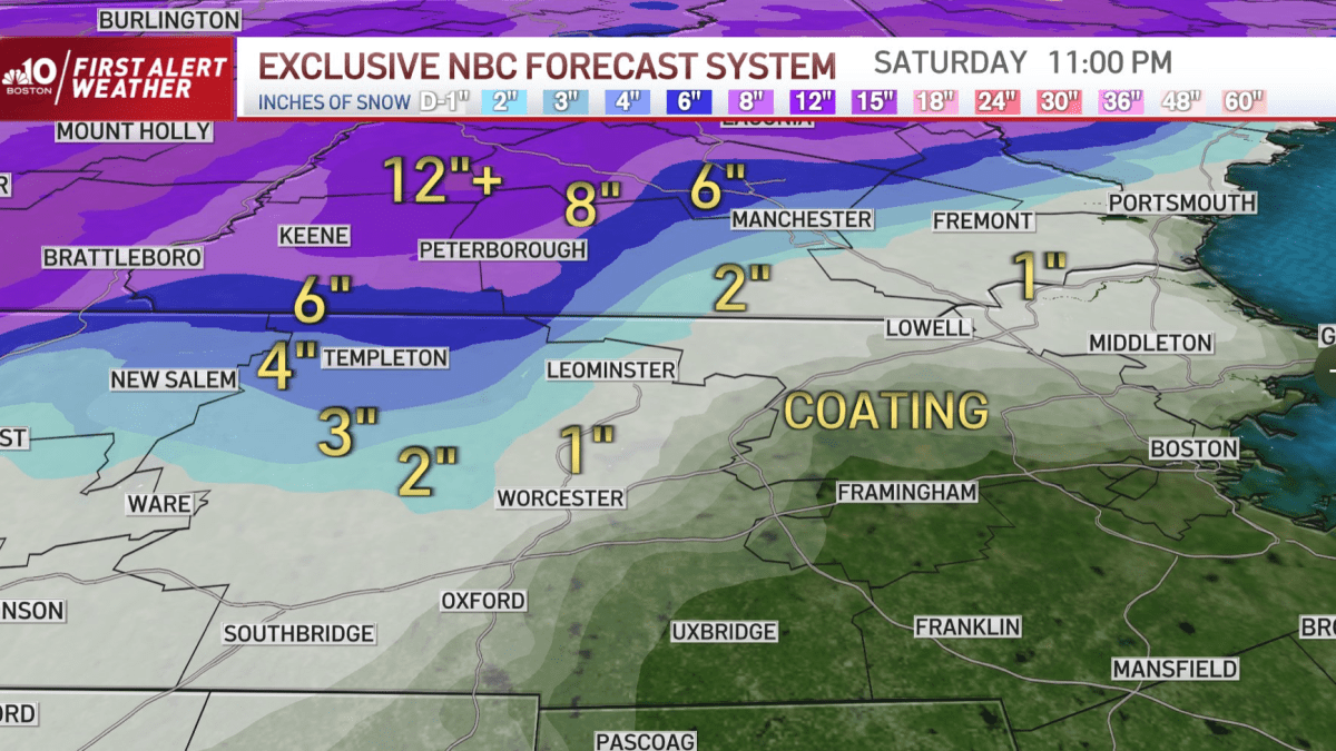New England Winter Storm: How Much Snow Are We Getting Friday? – NBC Boston