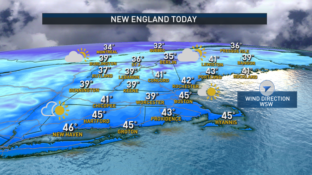 New England Weather Forecast: Mix of Sun and Clouds Today – NBC Boston