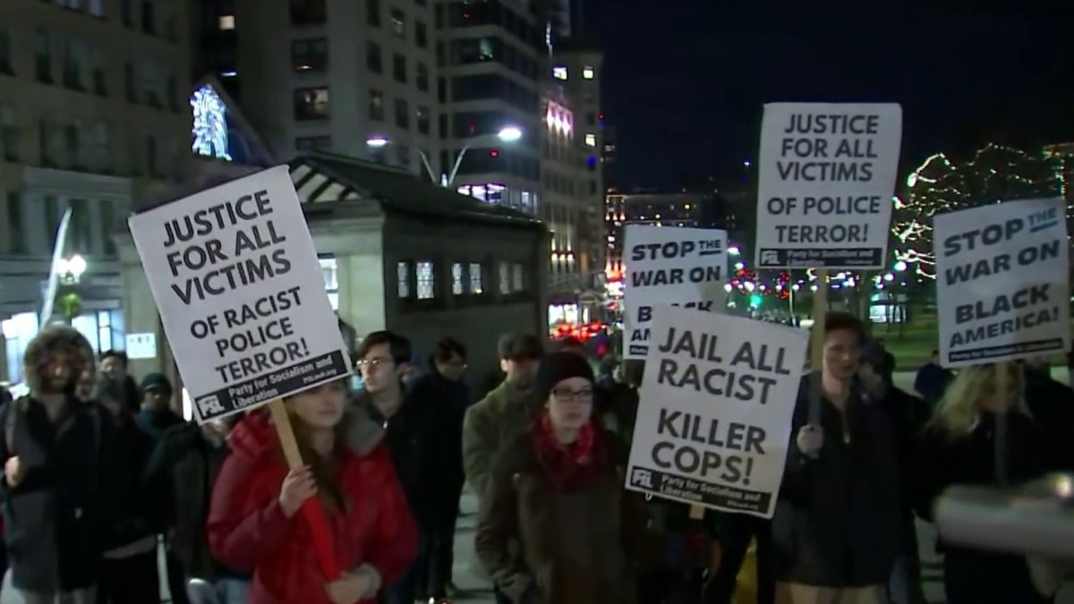 People in Boston Protest Police Violence After Release of Footage of ...