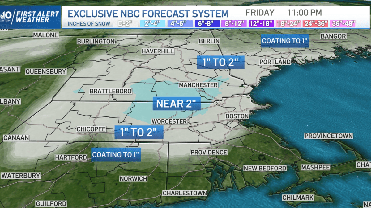 New England Snow Tomorrow: How Much Accumulation? – NBC Boston