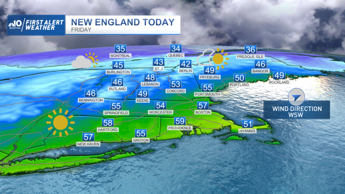 New England Weather Today: Record High Temps and Gusty Winds – NBC Boston