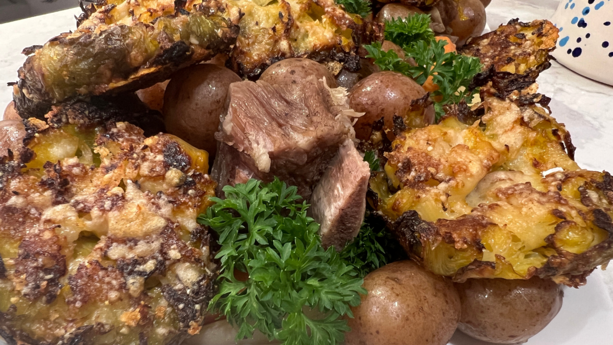 Crispy, Mustard-Smothered, Smashed, Parmesan Brussels Sprouts Recipe ...