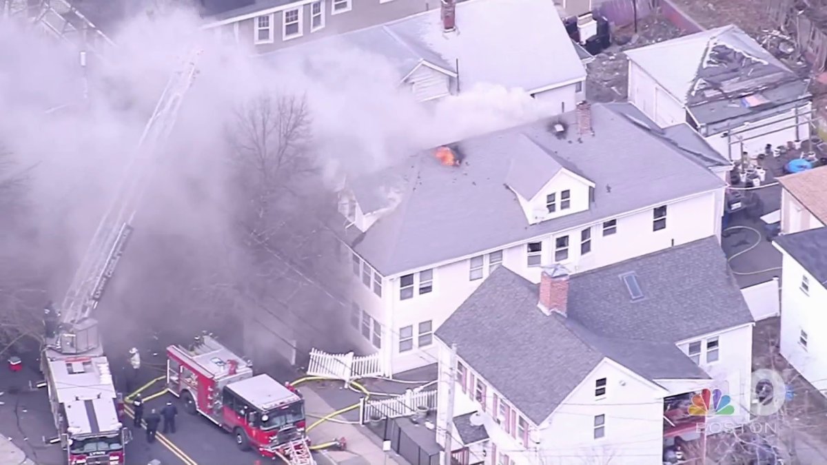 RAW VIDEO: Firefighters Battle Blaze in Lynn – NBC Boston