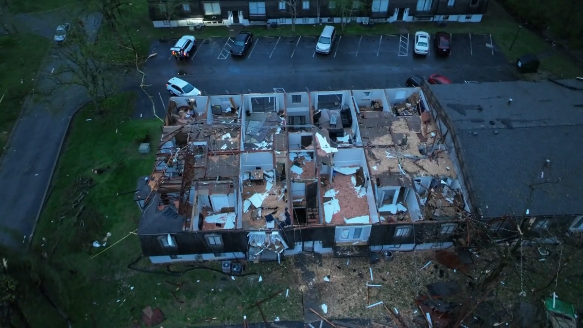 Drone Video Shows Damage From Kentucky Tornado – NBC Boston