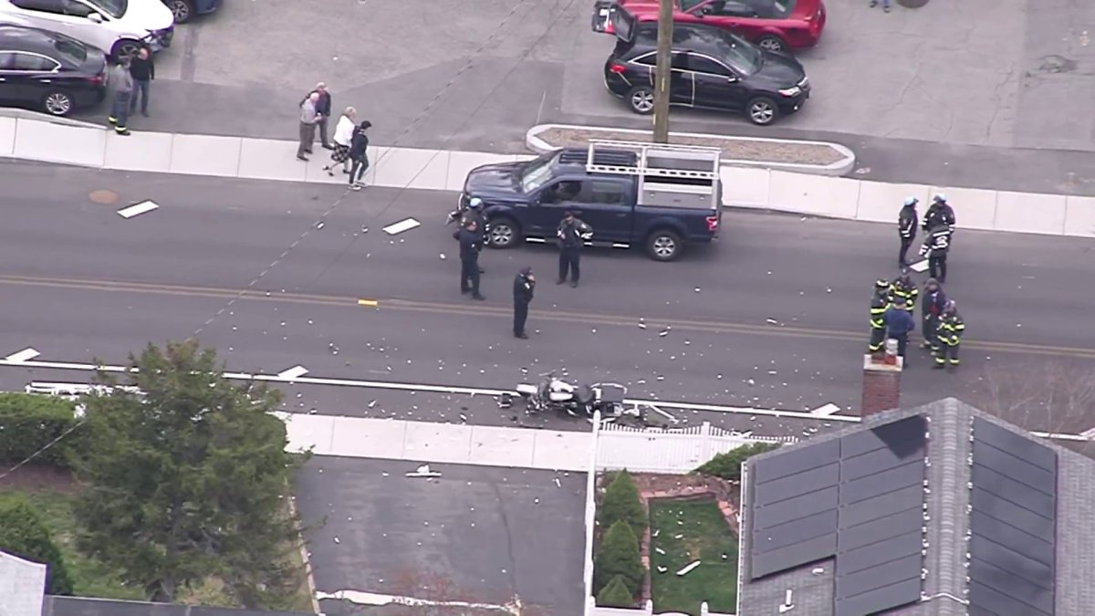 Aerial Footage Shows Dedham Motorcycle Crash Aftermath – NBC Boston
