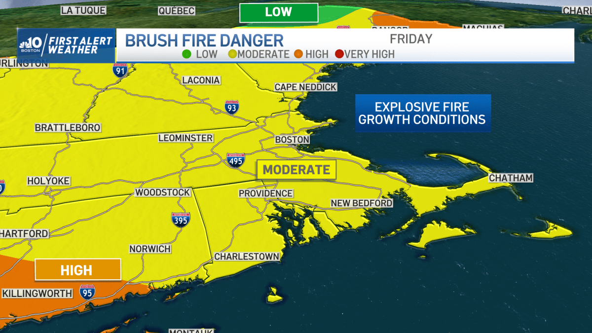 New England Weather: Red Flag Warning, Low Humidity. Strong Wind – NBC ...