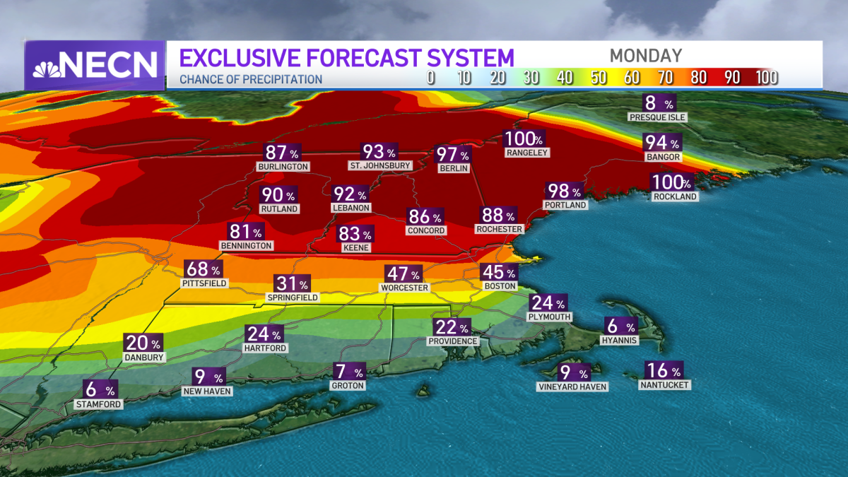 Mass. Weather Forecast Calls for Rain, Cooler Temps – NBC Boston
