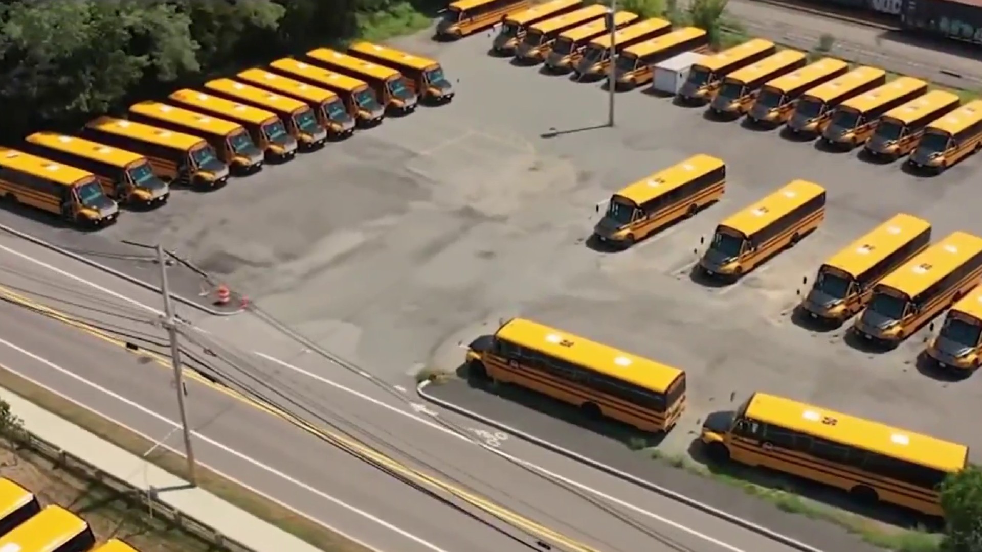 School Bus Aerial View