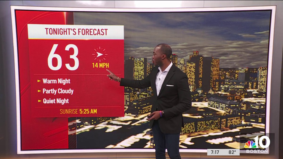 Weather Forecast: Lows in the 60s Friday Night – NBC Boston