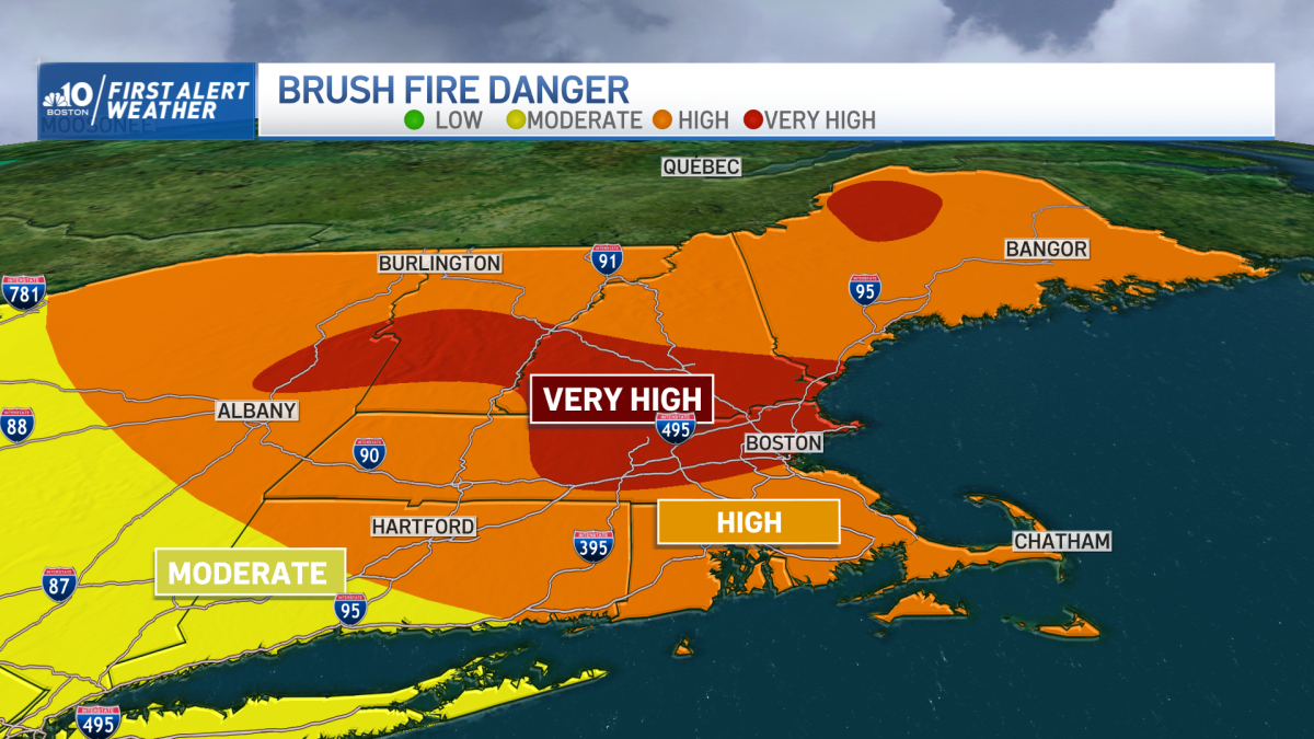 New England Brush Fire Risk Today: Brush Fire Warning in Massachusetts ...
