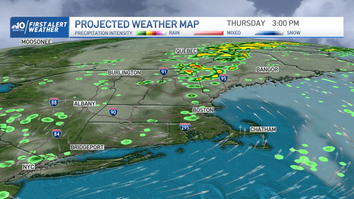 Boston MA weather today: Live radar, showers this afternoon – NBC Boston