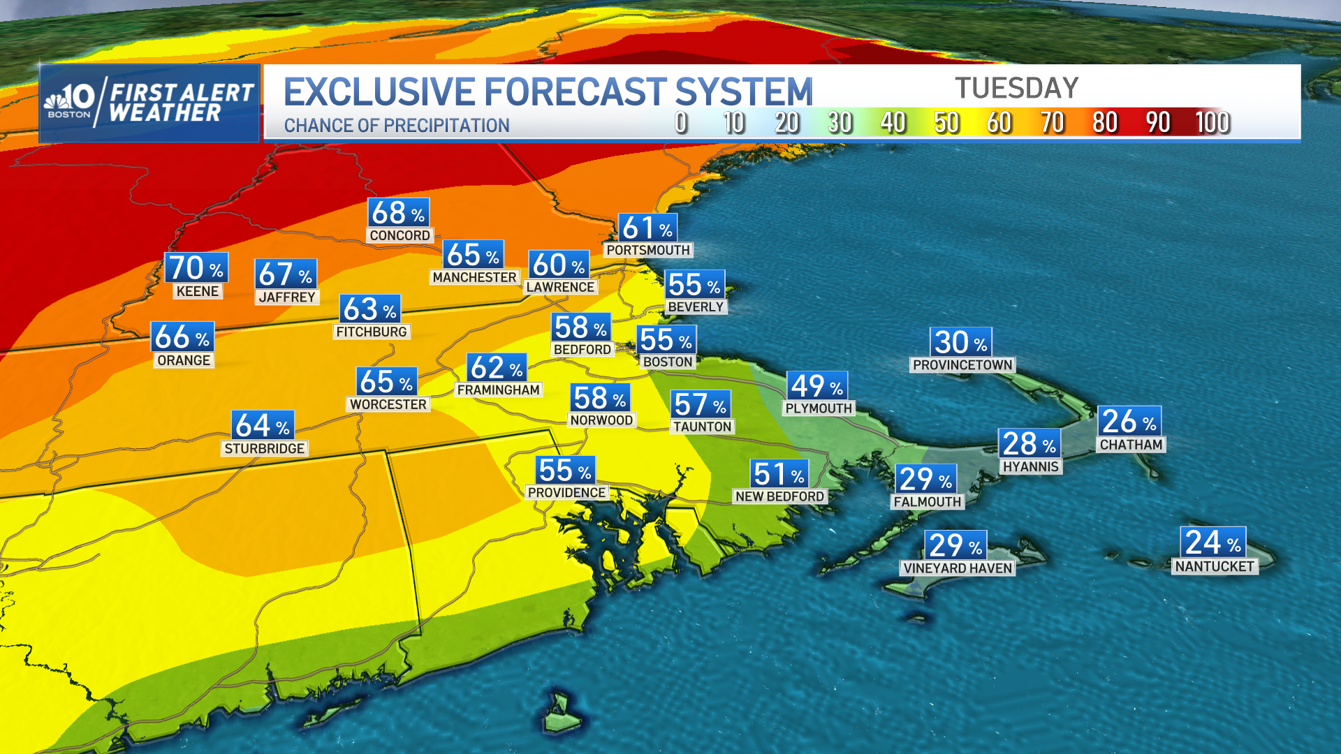 Wildfire smoke forecast, air quality map for Mass. – NBC Boston