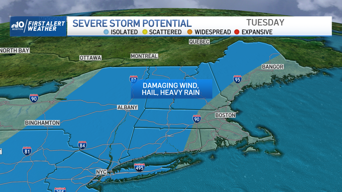 Severe Thunderstorms Flash Flooding Possible In Mass Tuesday Nbc Boston