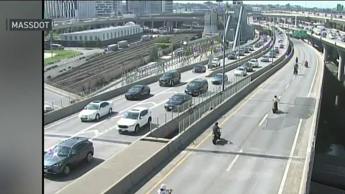 Dozens of bikers block busy highway in Boston – NBC Boston