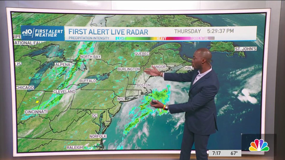Weather forecast: Clouds and a few downpours – NBC Boston