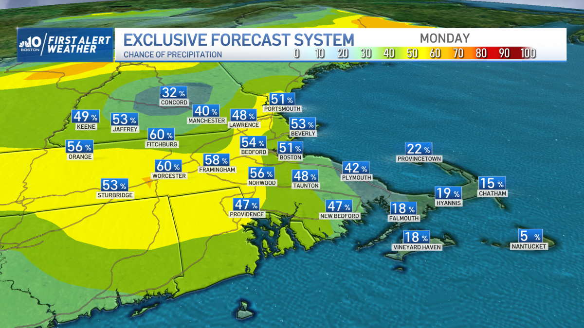 Boston MA weather: Nice day, then showers today – NBC Boston