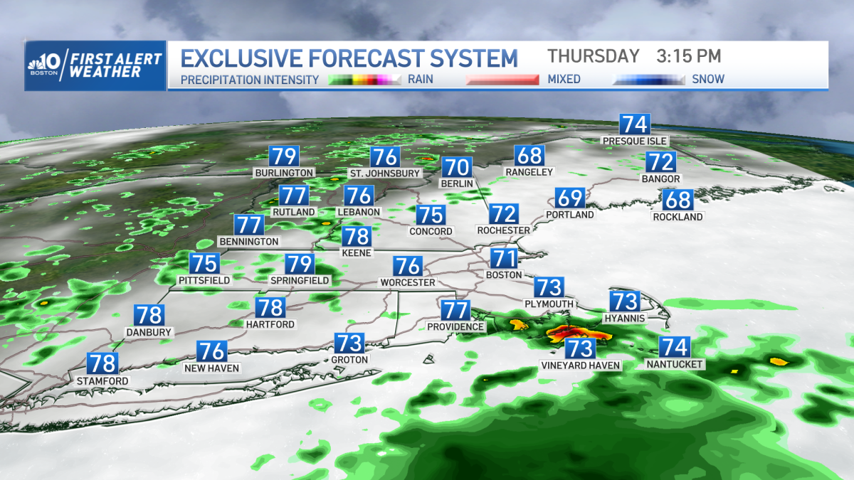 Boston MA weather: Thunderstorms tomorrow – NBC Boston