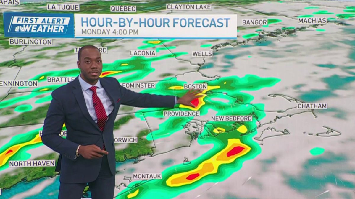 Forecast: Rainy weather stretches into mid-week – NBC Boston