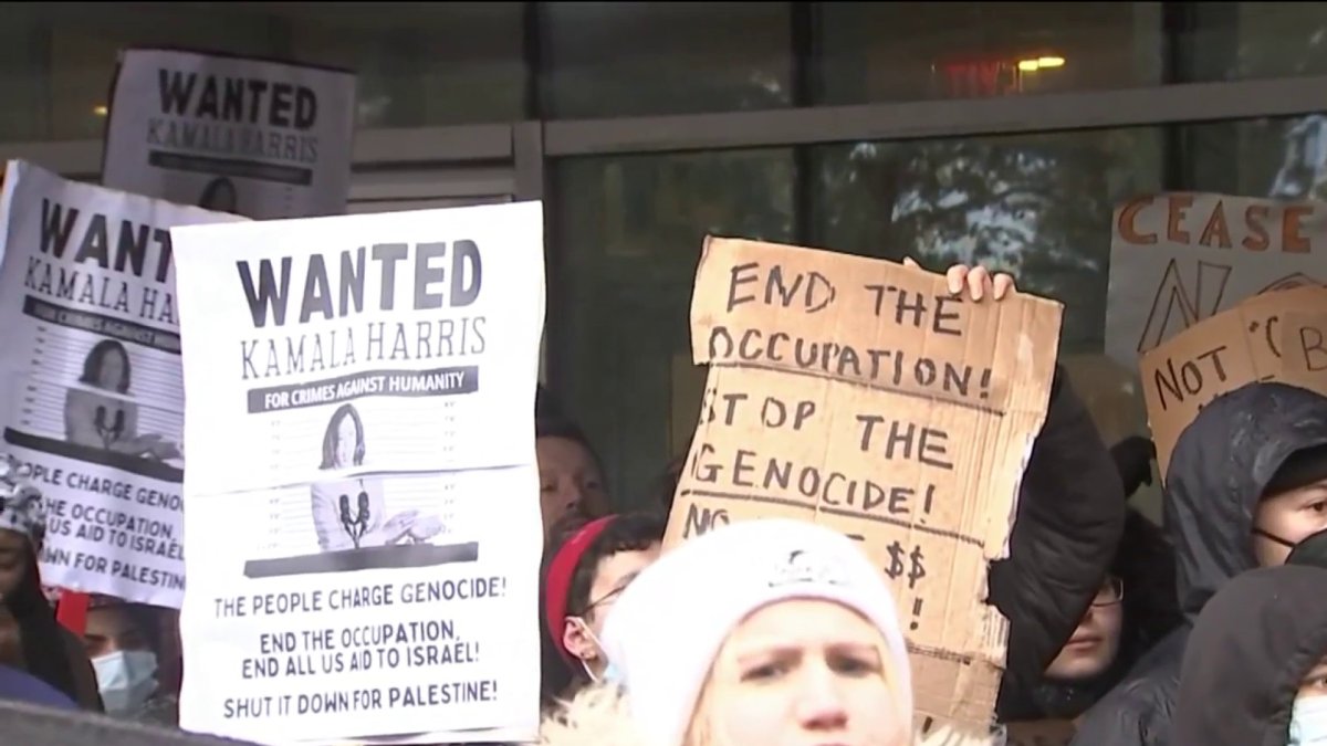 Pro-Palestine rally held in Boston during Kamala Harris visit – NBC Boston
