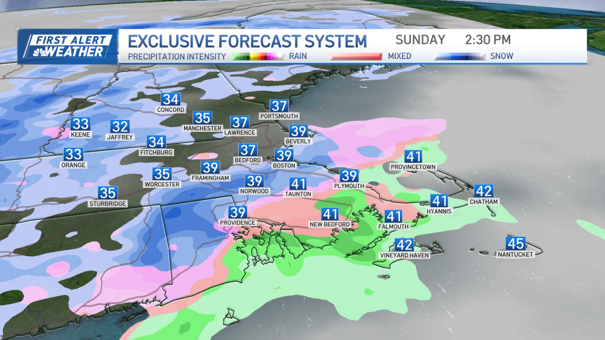 Boston Weather Forecast: Rain on Sunday Afternoon after storm – NBC Boston