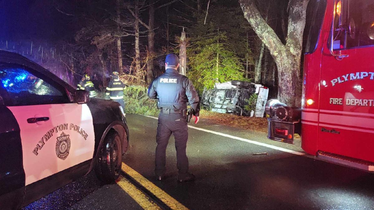 Plympton Route 58 closed after crash Sunday night – NBC Boston
