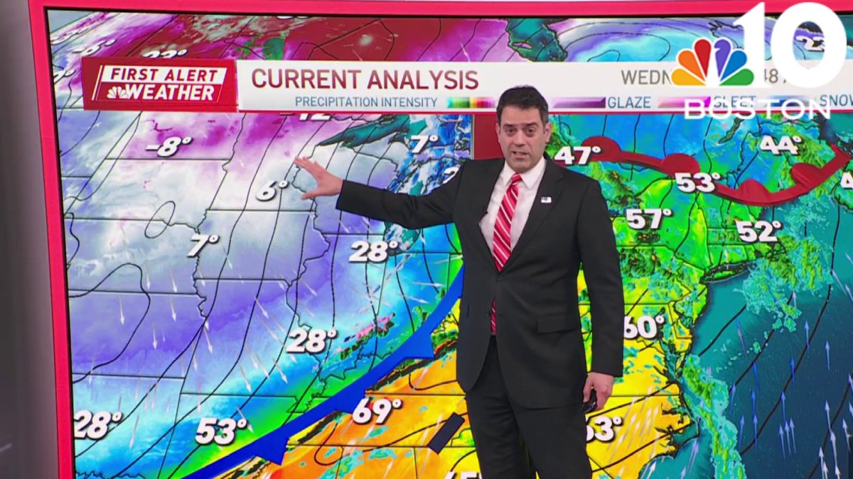 Boston sees off and on daytime windswept rain – NBC Boston