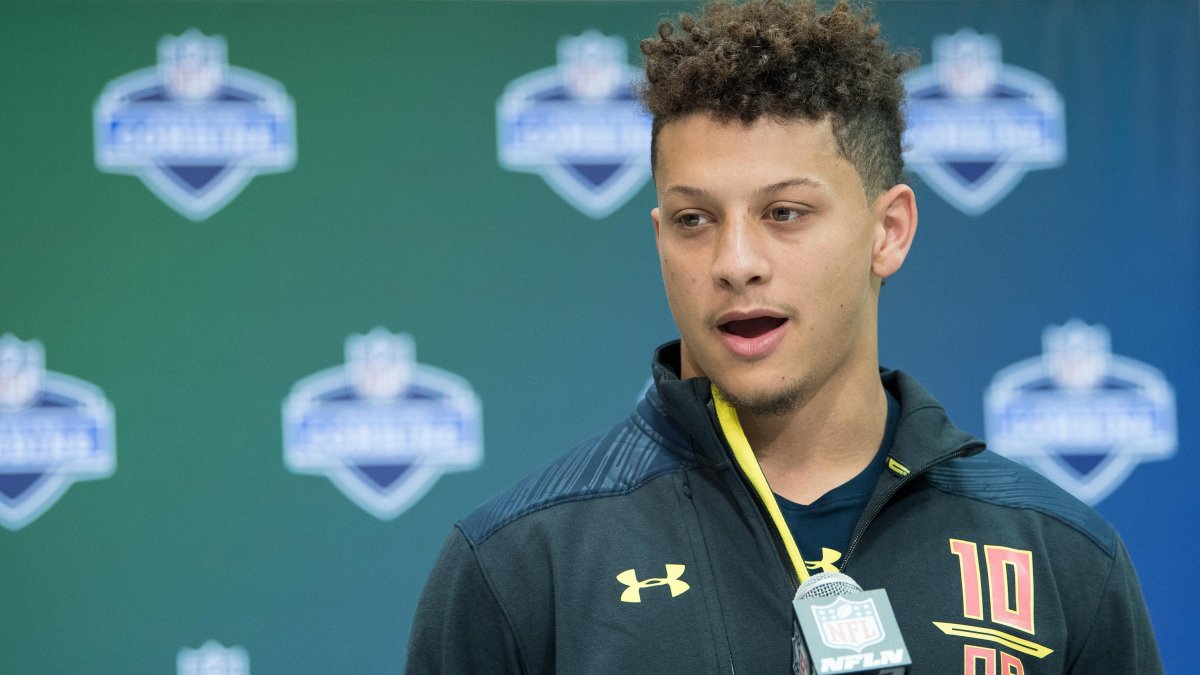 NFL Network trolls Patrick Mahomes during 40-yard dash at combine – NBC ...
