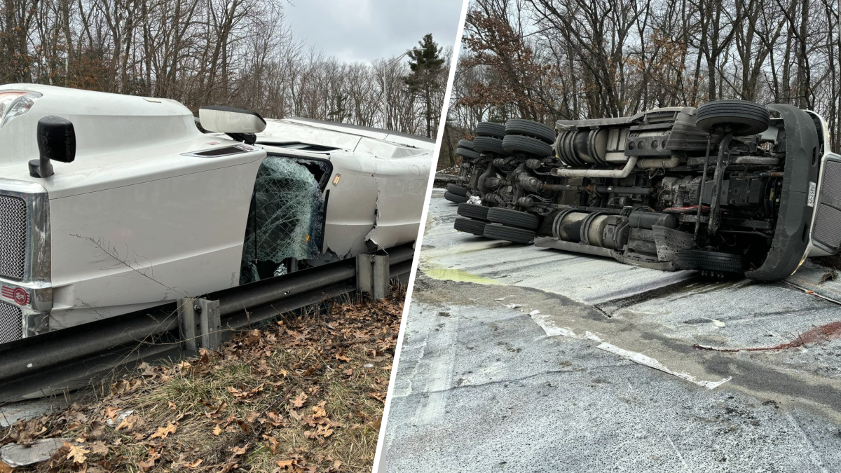 Crashed truck spills 10K milk in Auburn, Massachusetts – NBC Boston