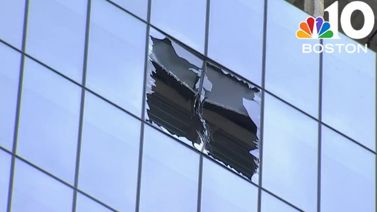 Falling beam shatters windows in South Station Tower – NBC Boston