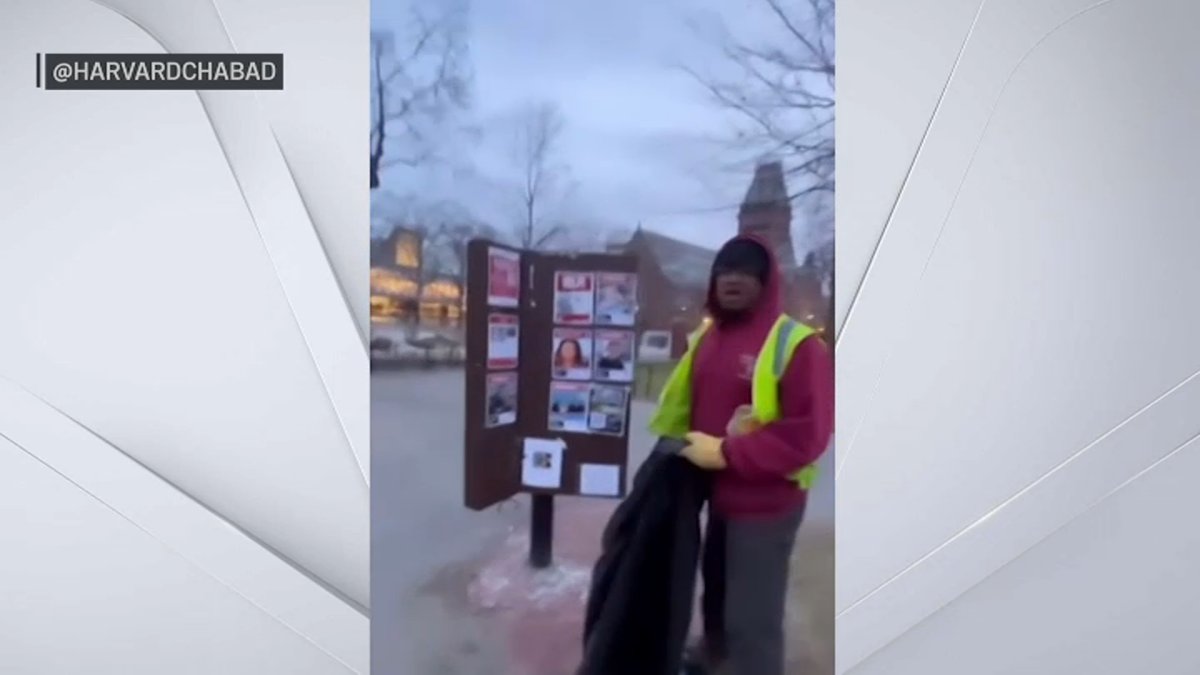 Harvard confrontation over removal of Israeli hostage posters – NBC Boston