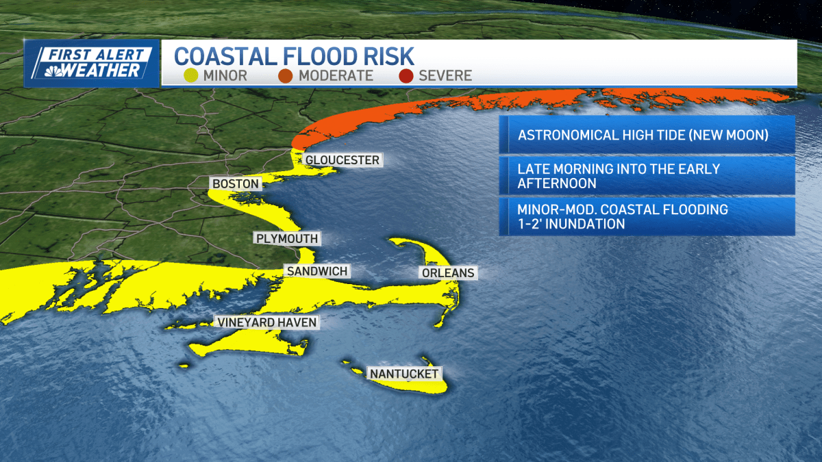 High tide brings flooding to New England coast – NBC Boston