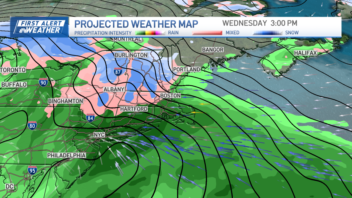 Boston, MA snow/rain storm Wednesday – NBC Boston