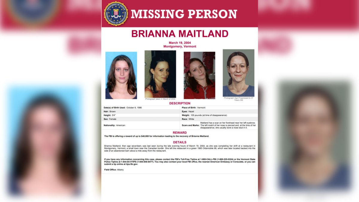Brianna Maitland Case New Fbi 40k Reward Nbc Boston
