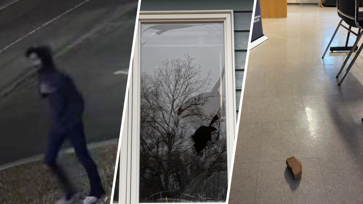 Northborough, MA police station brick through window – NBC Boston