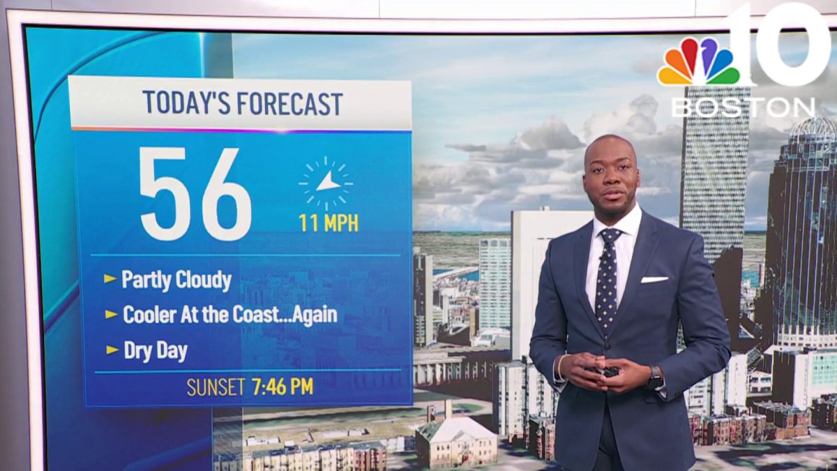 Dry and cooler in our region, with temps in the mid-50s – NBC Boston