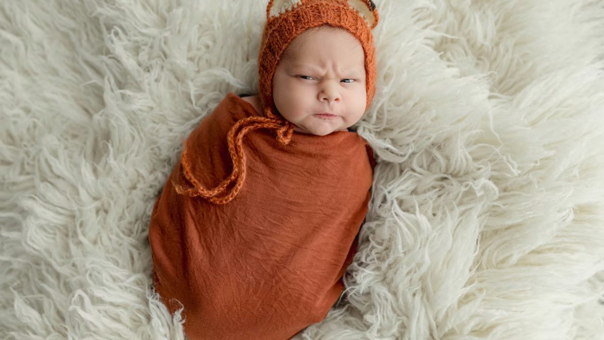 This newborn baby is going viral for his many grumpy faces: See all the pics – NBC Boston