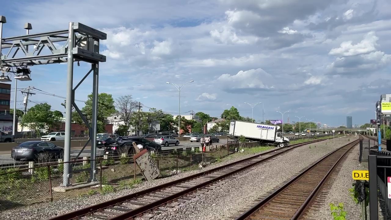 Truck on MBTA tracks off Mass. Pike in Allston Friday – NBC Boston