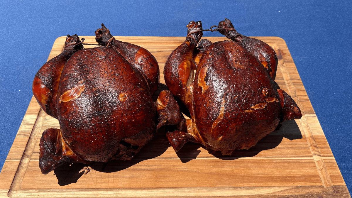 Smoked Twin Full Chickens – NBC Boston