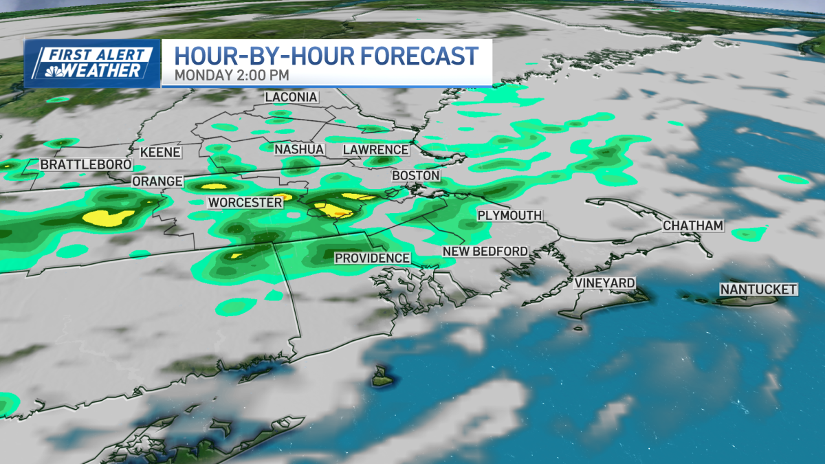 Boston weather: Rain and isolated storms – NBC Boston