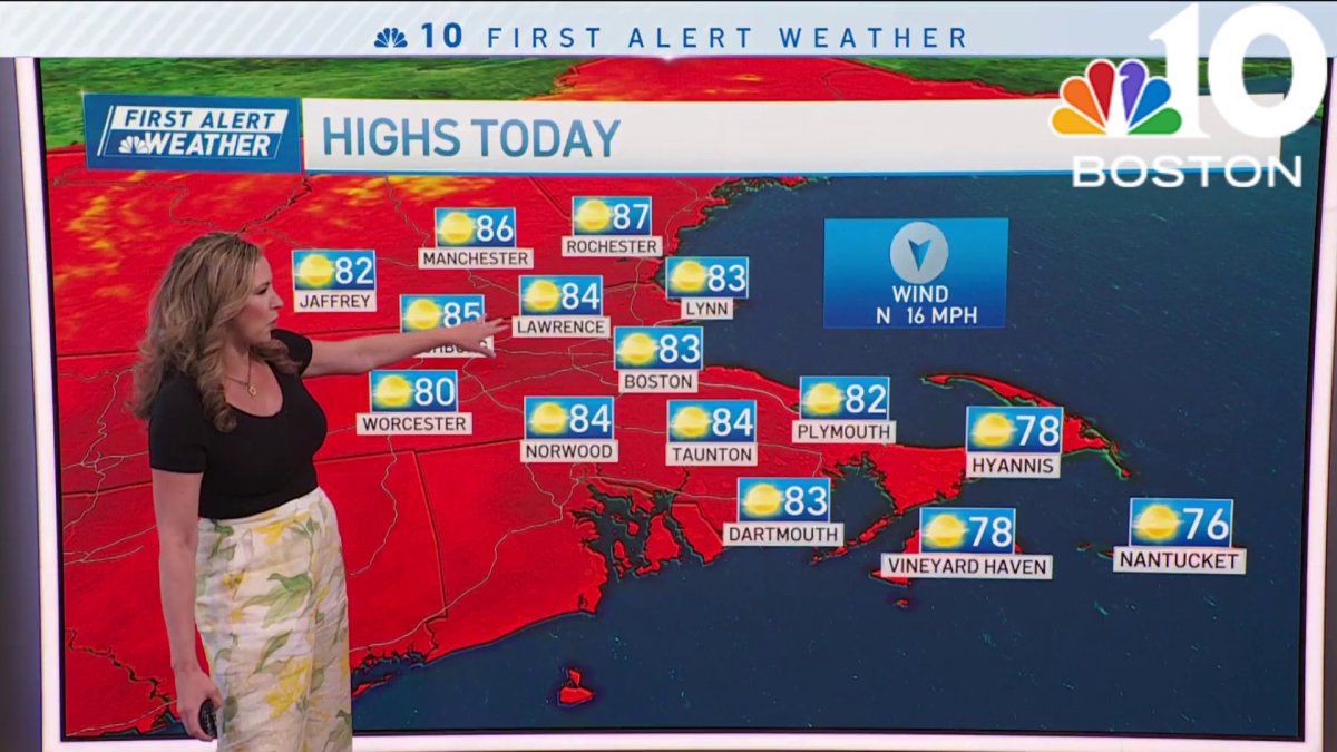 Weather forecast: Sunshine, warm temperatures through weekend – NBC Boston