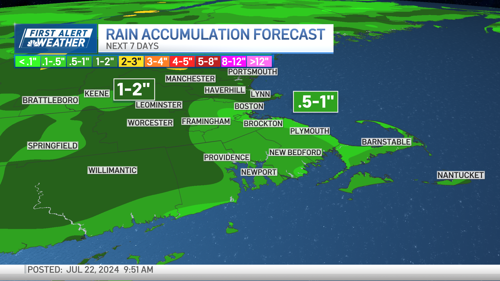 Boston weather: Humidity and rain return – NBC Boston