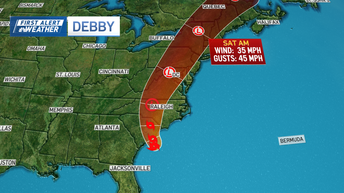 Tropical Storm Debby tracker: Impacts expected in Mass., Vermont – NBC ...