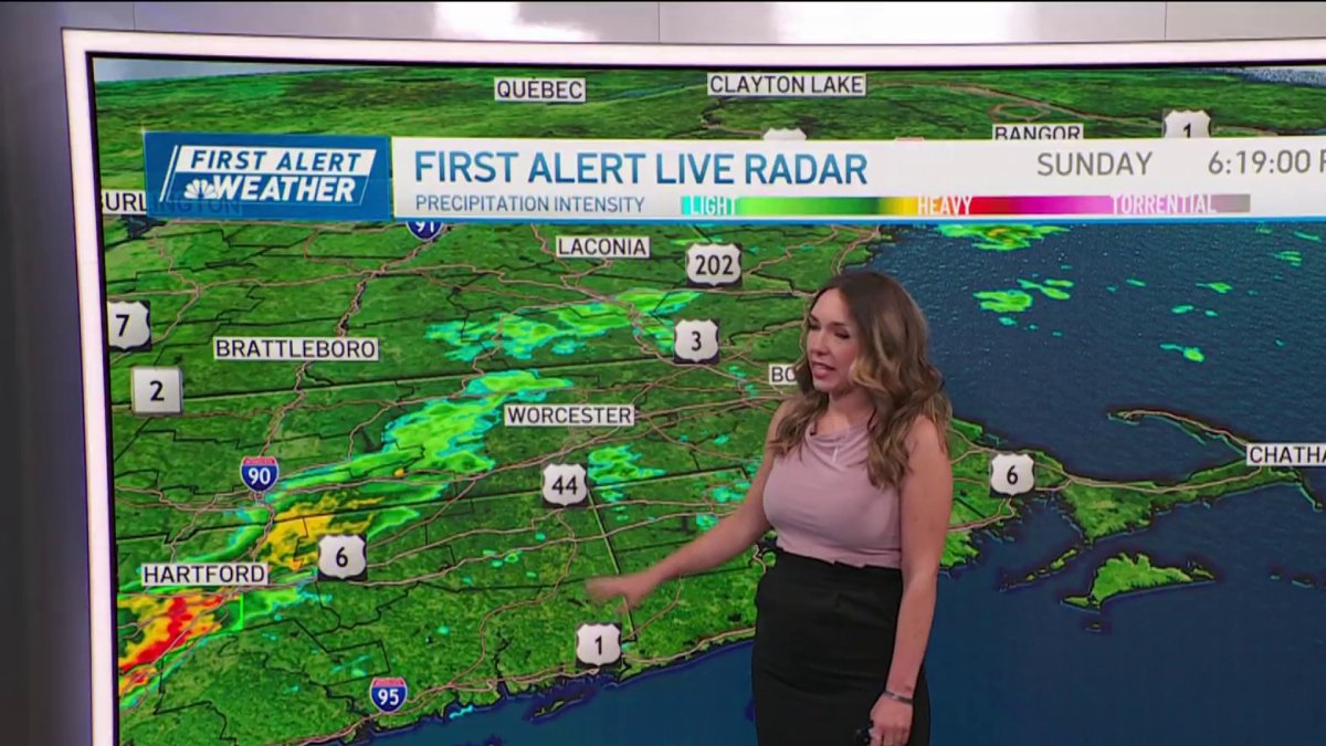 Forecast: Heavy rain pushes through on Monday – NBC Boston