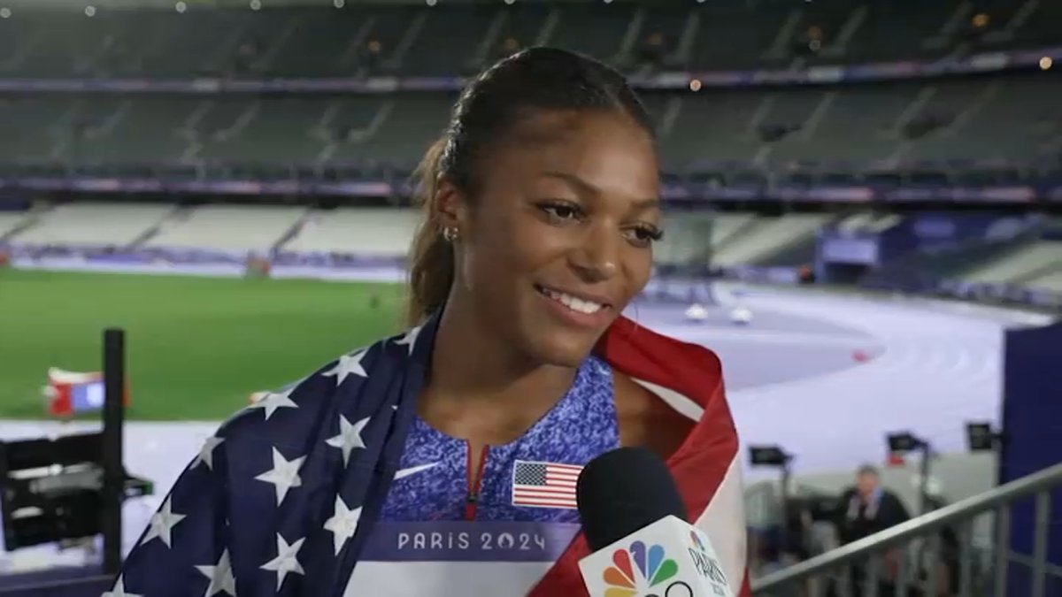 Gabby Thomas reflects after winning gold medal – NBC Boston