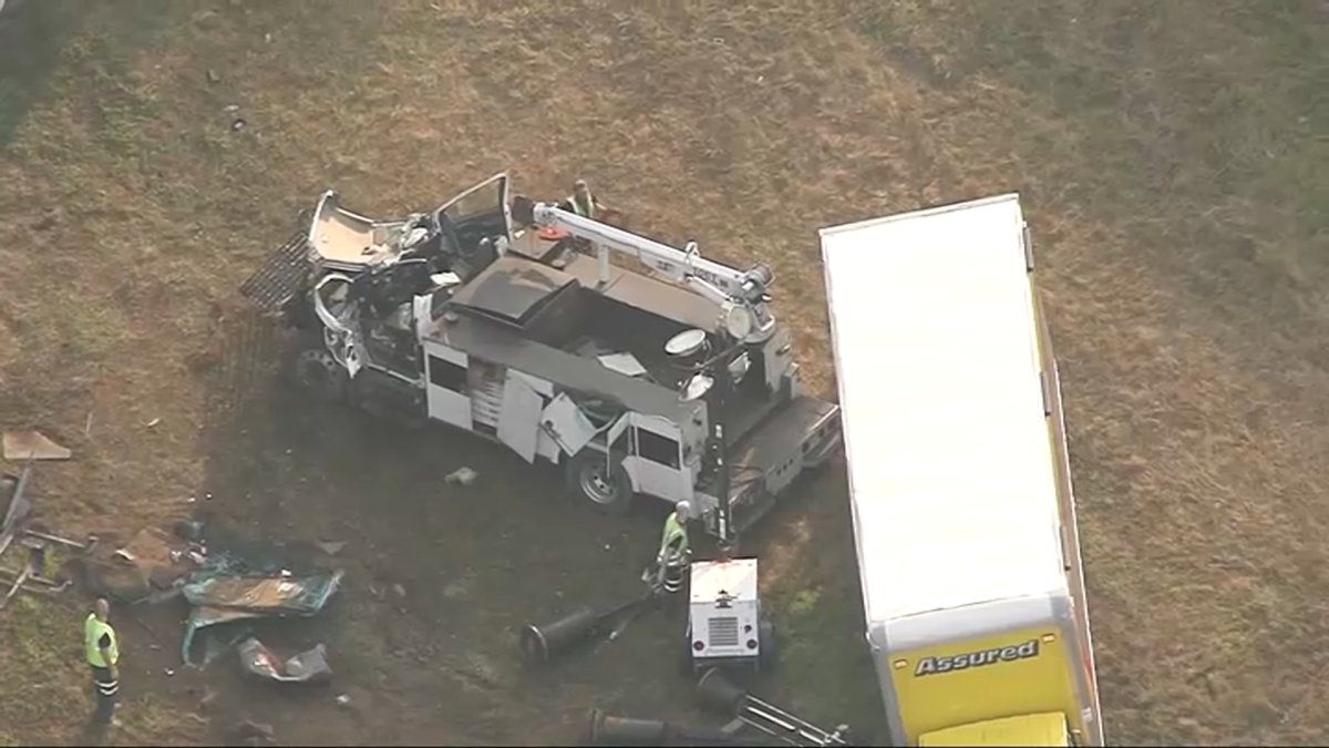 Sharon, MA I-95 truck rollover crash – NBC Boston