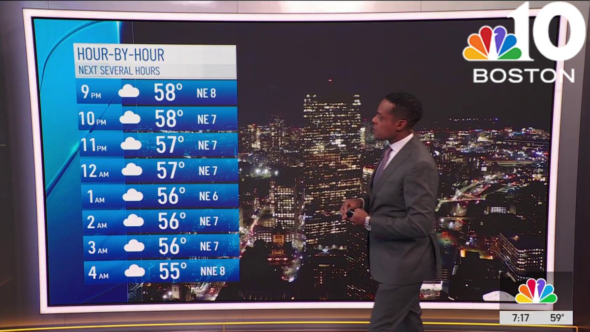 Weather forecast: Lows in the 50s – NBC Boston