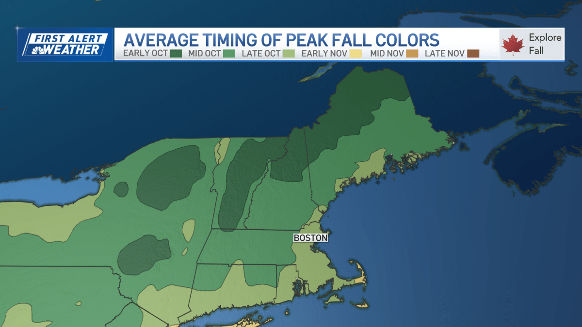 Fall foliage tracker: Peak timing in New England – NBC Boston